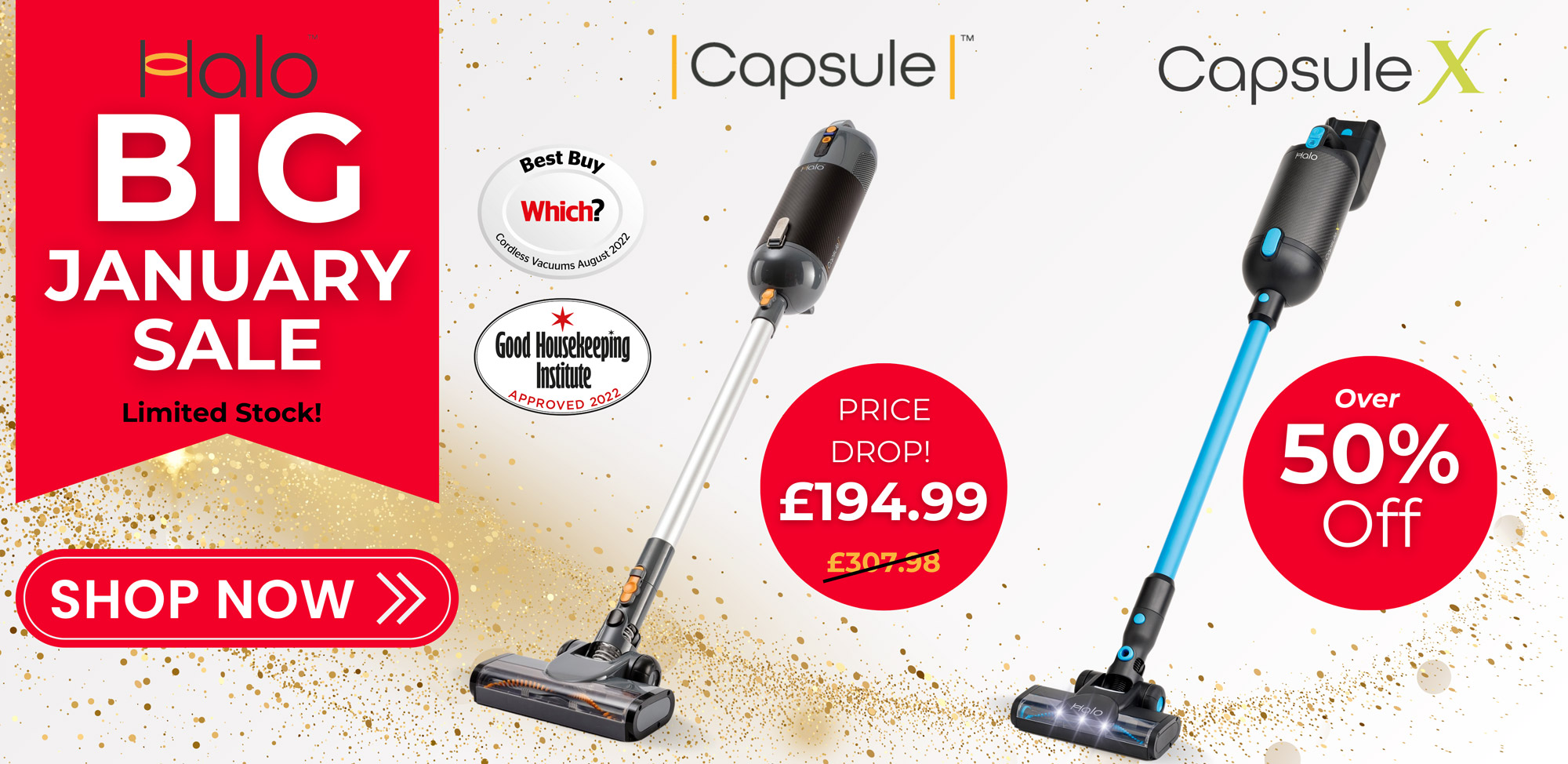 Halo Capsule - Cordless Vacuum Cleaner - Lightweight & Powerful