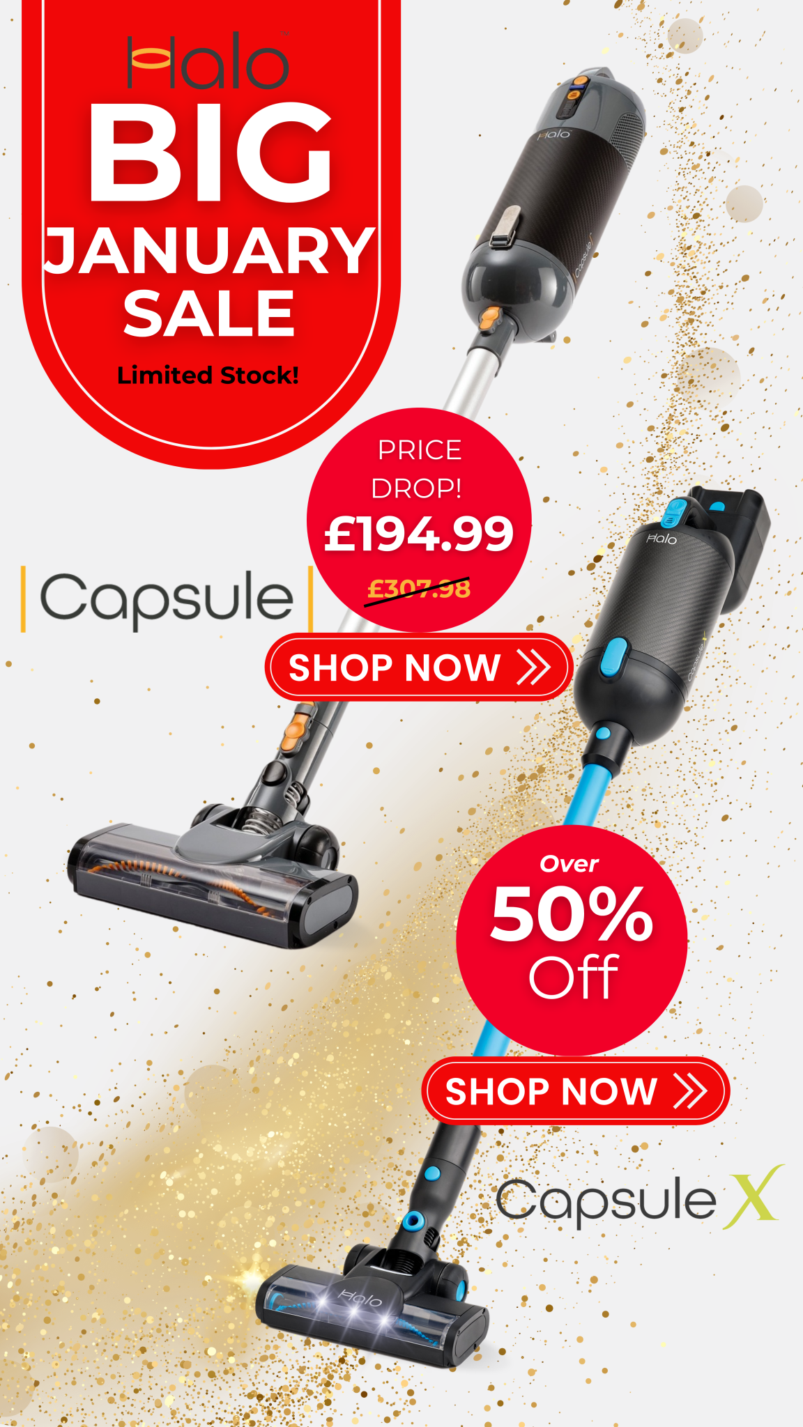 Halo Capsule - Cordless Vacuum Cleaner - Lightweight & Powerful